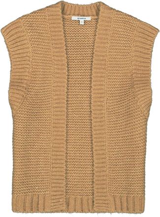 Garcia Beige Ladies Cardigan sleeveless