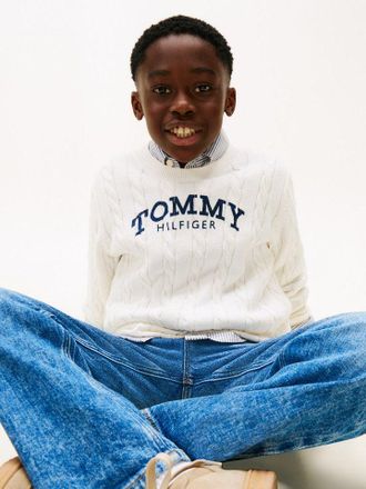 Tommy Hilfiger Strickpullover Regular fit, f&uuml;r Kinder bis 16 Jahre, Druck