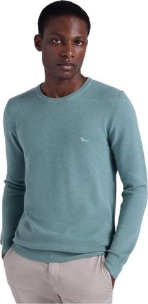 Harmont & Blaine Homme, Pulls, Vert, Taille: M Pull ras du cou avec imprim&eacute; d&eacute;lav&eacute;