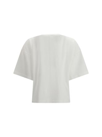 Forte_Forte Womens Oversized Cotton Jersey T-Shirt Bianco T-Shirts And Polos