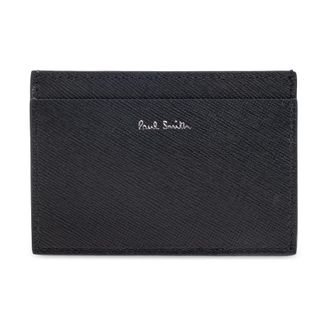 Paul Smith Leder-Kartenetui mit Print - - Accessories - Herren - Schwarzk - ONE SIZE