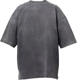 Miharayasuhiro Distressed Cotton T-Shirt - Gray