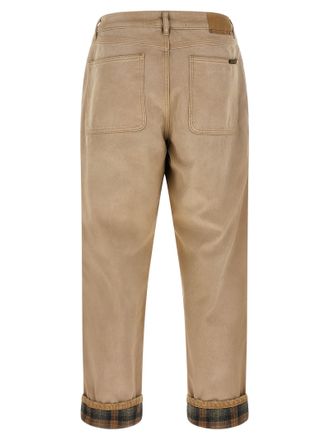 Golden Goose Mens Beige Cotton Casual Pants