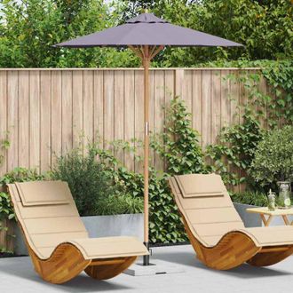 vidaXL Vidaxl - Parasol de jardin Gris fonc&eacute; 180 x 180 x 230 cm Bambou
