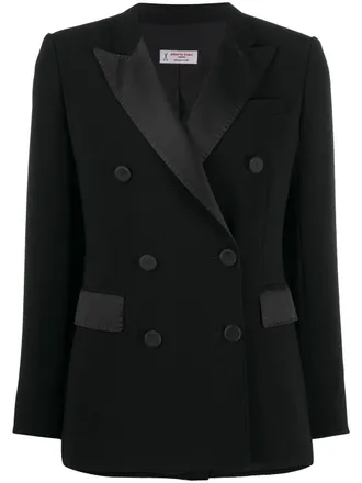 Alberto Biani blazer ajust&eacute; &agrave; boutonni&egrave;re crois&eacute;e - Noir