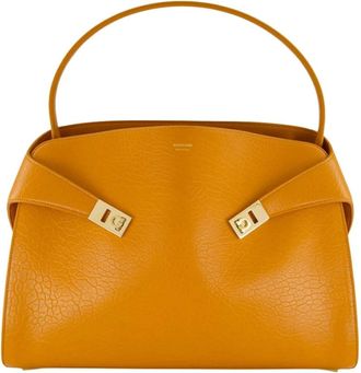 Ferragamo Femme, Sacs, Brun, Taille: ONE Size Sac bandouli&egrave;re Hug