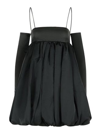 Rotate Robe Au Genou - Noir