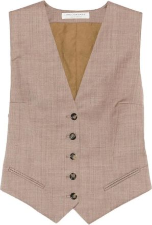 Philosophy di Lorenzo Serafini Femme, Vestes, Brun, Taille: 36 FR Vest