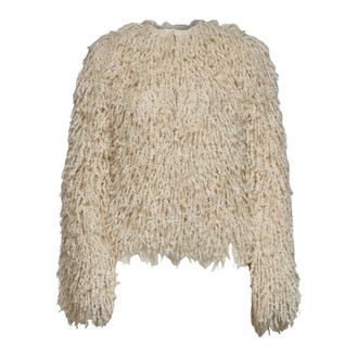 Fendi Lange Kaschmir- und Mohairjacke - - Jackets - Damen - Wei&szlig; - XS
