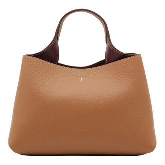 Tod's Tods Hobo Bags - Structured Handbag With Soft Pebbled Texture - Gr. unisize - in Braun - f&uuml;r Damen