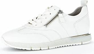 Gabor Femme Baskets, Dame Chaussure Basse,Semelle int&eacute;rieure Amovible,Chaussure de Sport,Chaussure de Loisir,Bas,Faible,Blanc (Latte),37.5 EU / 4.5 UK