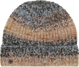 Loevenich Elastische Beanie | Buntes Strickmuster | OneSize | Damen Winterm&uuml;tze Caramel