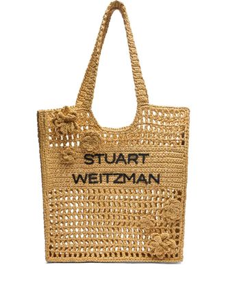 Stuart Weitzman sac à main à logo imprimé - Tons neutres