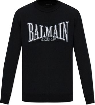 Balmain Homme, Pulls, Noir, Taille: 2XL Pull en maille jacquard College