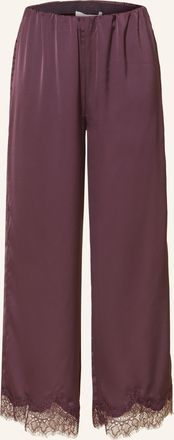 Rich & Royal Satinhose Mit Spitze rot