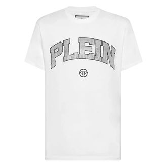 Philipp Plein T-Shirt Rundhals SS Stones - - Tops - Herren - Wei&szlig; - 4XL