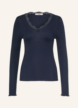 Rosemunde Longsleeve Balta Mit Spitze blau