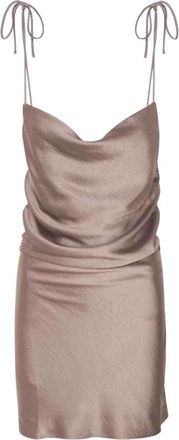 Worst Behavior Wrstbhvr, Femme, Robes, Gris, Taille: 42 FR Tie-Shoulder Party Dress