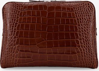 Tom Ford Croco print leather laptop pouch - TOM FORD - gender_Man