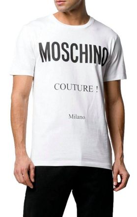 Moschino T-Shirt COUTURE Milano T-shirt Logo Printed Tee Shirt Top Unisex Couture! Milano