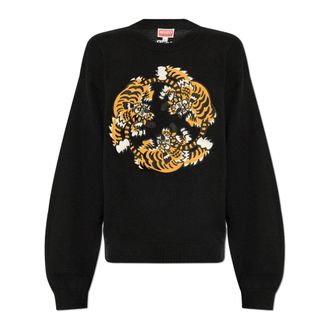 Kenzo Pullover mit gesticktem Tiger-Motiv - - Knitwear - Herren - Schwarzk - M