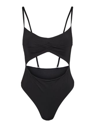 Vero Moda Damen Vmolivia Swimsuit Badeanzug, Schwarz, S EU