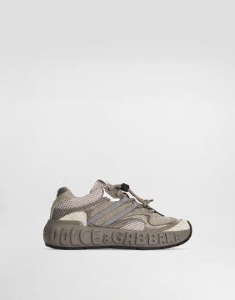 Dolce & Gabbana Sneaker Dg Bounce 12 Aus Spaltkalbsleder - Mann Collection Grau 36