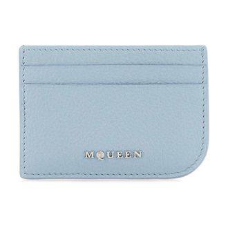Alexander McQueen Hellblaue Lederkartenhalterbrieftaschen - - Accessories - Herren - Blau - ONE SIZE
