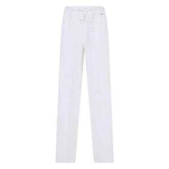 Herno Straight Lace Sangallo Pants - - Trousers - Damen - Wei&szlig; - L