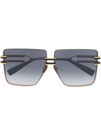 Balmain lunettes de soleil &agrave; monture oversize - Or