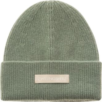 Zwillingsherz Damen Beanie Strickm&uuml;tze, Warme Winterm&uuml;tze mit Moin Patch, Modisches Accessoire f&uuml;r Fr&uuml;hling, Herbst und Winter (Gr&uuml;n)