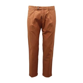 Michael Coal Slim Fit Capri Hose Made in Italy - - Trousers - Herren - Braun - W32