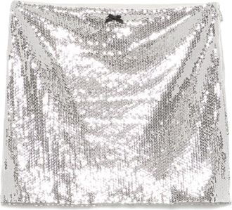 Rotate Minirock mit Pailletten - Silber