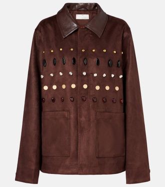 Xu Zhi Verzierte Jacke aus Velourslederimitat