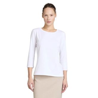 Max Mara Femme, Tops, Blanc, Taille: 40 FR T-shirt Manches Longues Chaud