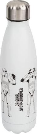 Out of the Blue Trinkflasche-Edelstahl weiß, Stormtrooper Wasserfalsche 500 ml - wiederverwendbar für heiße und kalte Getränke, 71/3292, Weiss