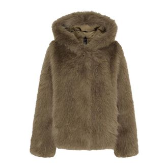 Notyz Fake Fur Jacke - - Jackets - Damen - Beige - L