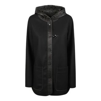 Fay Manteau &agrave; capuche - Femme - Manteaux - Noir - Taille: 38 FR