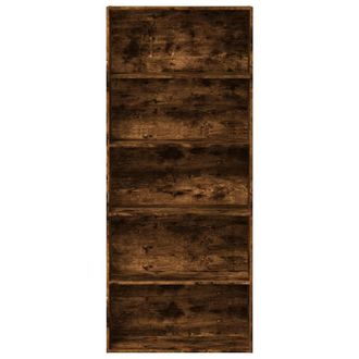 Generic Aufbewahrungs-B&uuml;cherregal, Vertikaler Offener Regal-Organizer, B&uuml;cherregal aus Holzwerkstoff f&uuml;r Wohnzimmer, Schlafzimmer, B&uuml;ro (Ger&auml;ucherte Eiche 75)