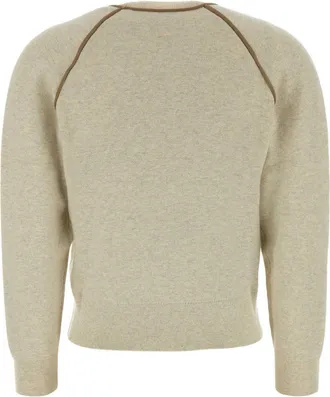 Isabel Marant Womens Melange Sand Cotton Blend Loriby Sweater Lightgreycamel Maglie