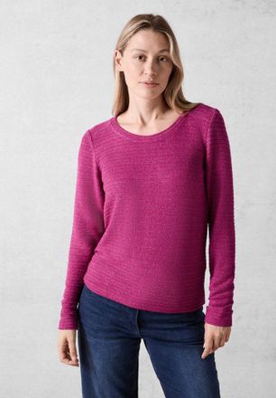 Cecil Langarmshirt mit Materialmix