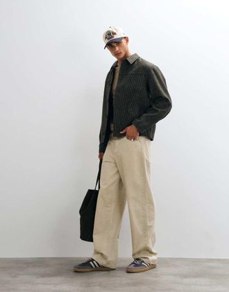 Asos veste effet laine &agrave; mini carreaux verte-Marron