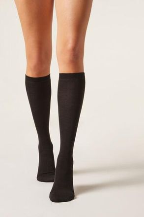 Calzedonia Lange Socken Aus Wolle Und Baumwolle Braun