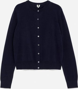 Arket Strickjacke Aus Baumwolle -Blau