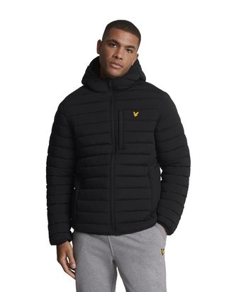 Lyle & Scott Herren Leichte Steppjacke Aus Stretch, Jet Black, XL