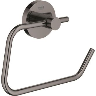 GROHE Essentials D&eacute;rouleur de papier mural en m&eacute;tal avec fixations cach&eacute;es, Hard Graphite (40689A01) - Grohe