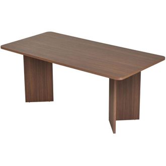 Habitat et Jardin Table &agrave; manger en bois Linza 180 x 90 x 75 cm - Noyer