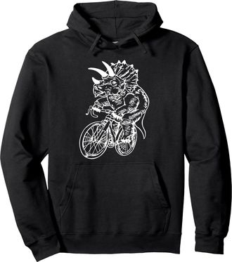 Seembo Dinosaurier Triceratops Radfahren Fahrrad Tier Radfahren Fahrrad Pullover Hoodie