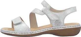 Rieker 659c7, Femme Sandale Argent métallisé - 40 EU