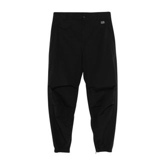Dolce & Gabbana Logo-Plakette Tapered Hose - - Trousers - Herren - Schwarzk - XS